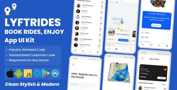 Lyft Ride Booking App React Native Cli Ui Kit Graphicfort